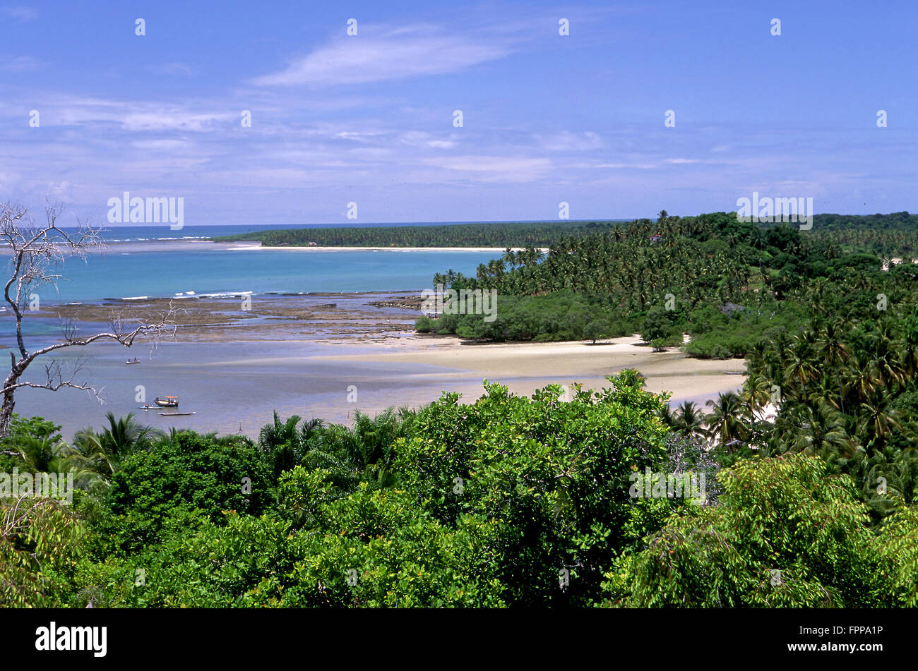 A beach in Boipeba, Tinhare island, Bahia, Brazil, South America Stock ...