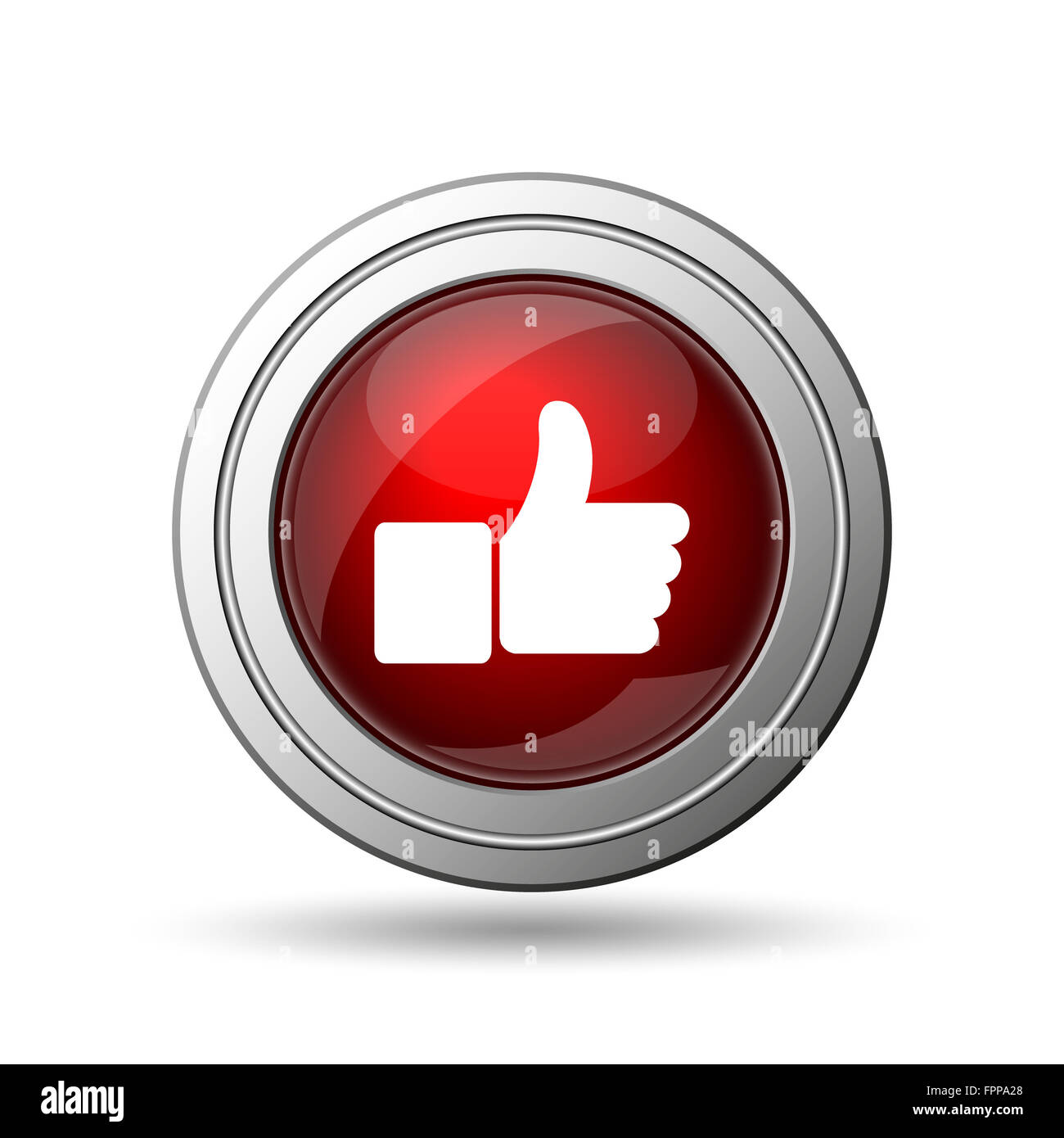 Thumb up icon. Internet button on white background Stock Photo - Alamy