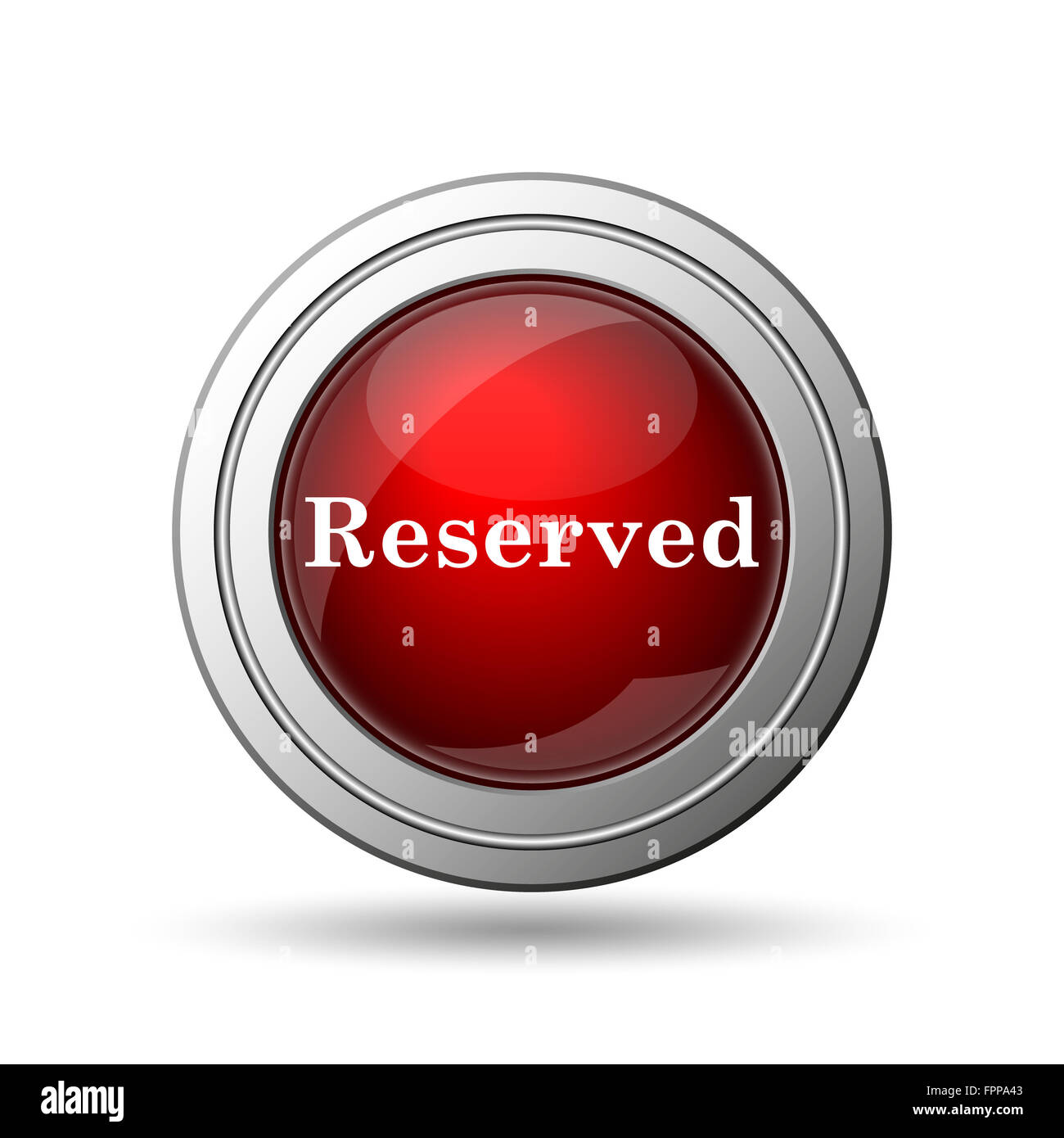 Reserved icon. Internet button on white background Stock Photo - Alamy