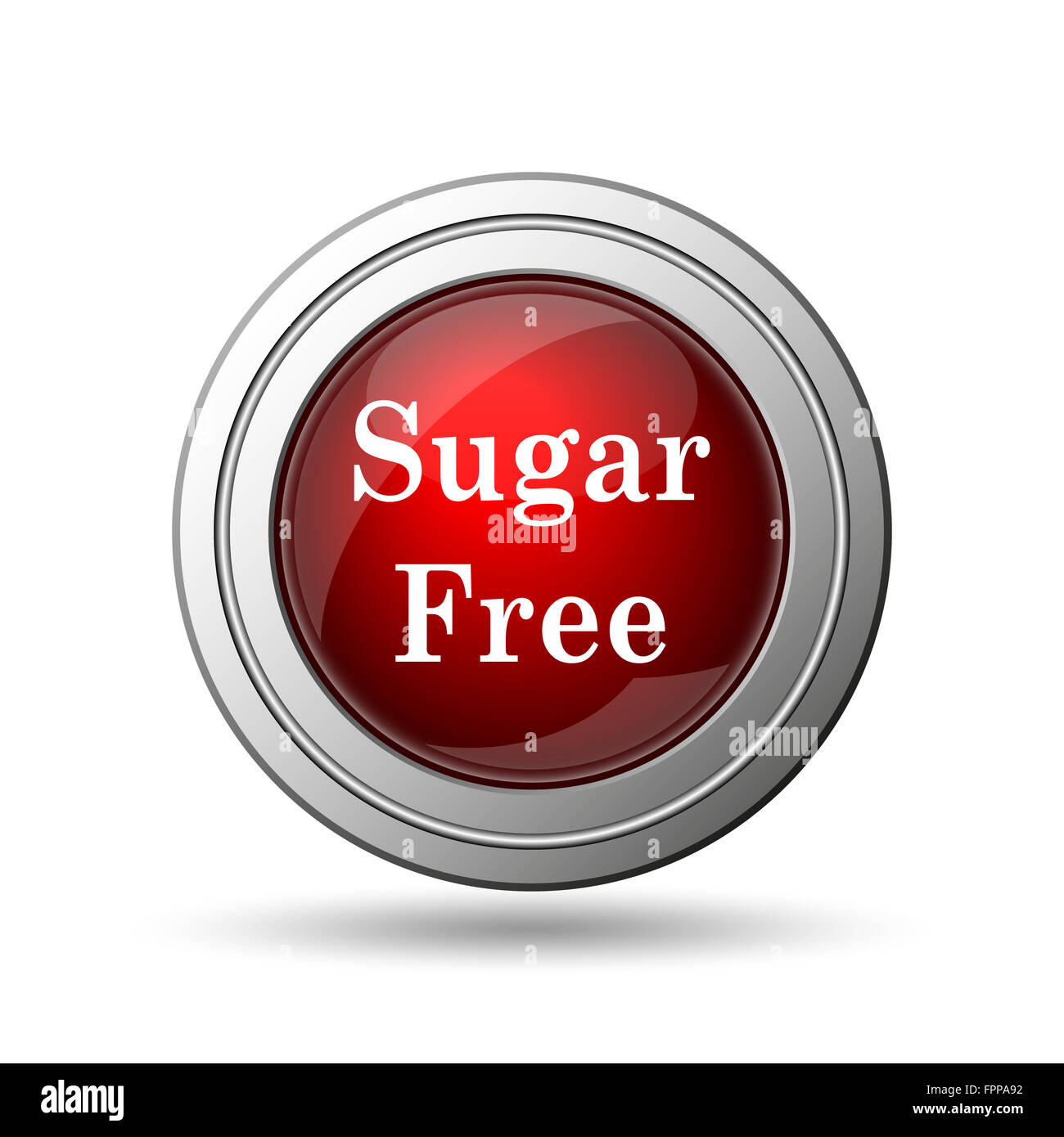 Sugar free icon. Internet button on white background Stock Photo - Alamy