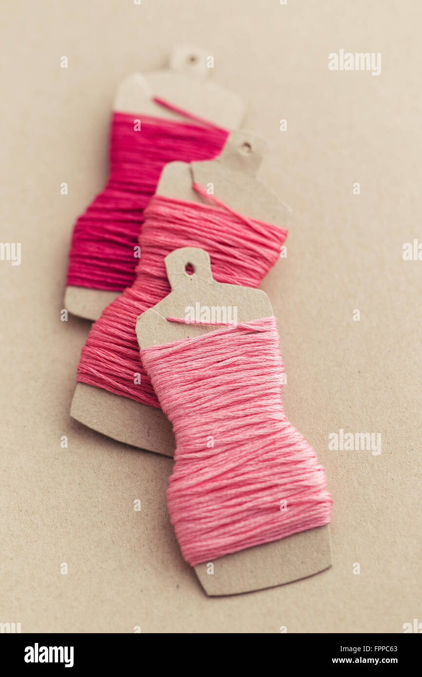 Cute dress form embroidery thread holders Stock Photo - Alamy