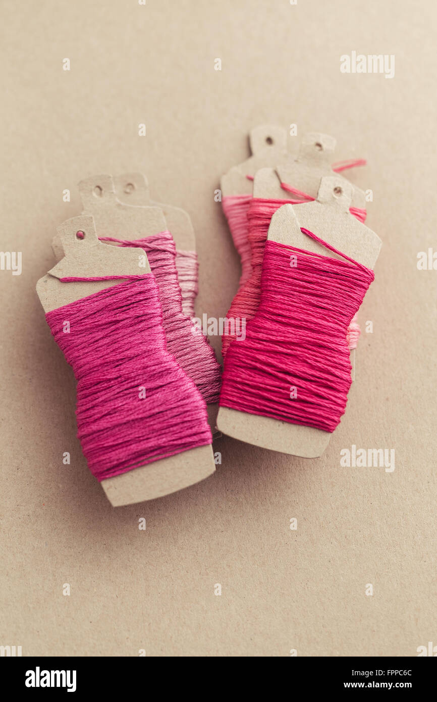 Cute dress form embroidery thread holders Stock Photo - Alamy