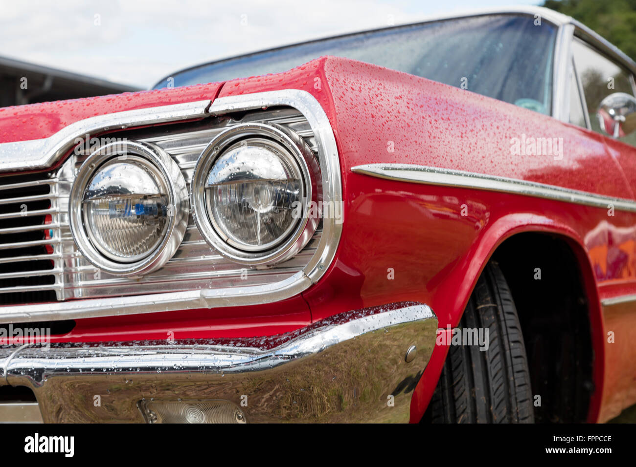 US vintage car, front view Stock Photo - Alamy