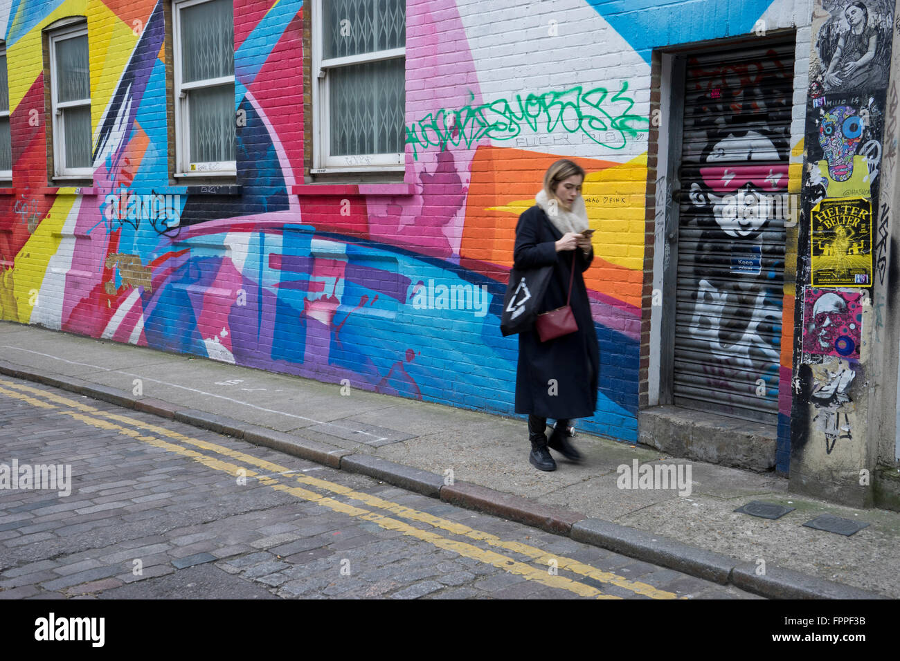 Graffiti in the streets of Shoreditch in London Stock Photo - Alamy