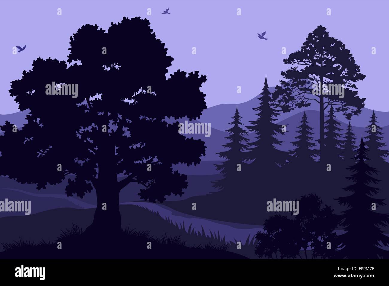 Bird shrub Stock Vector Images - Alamy