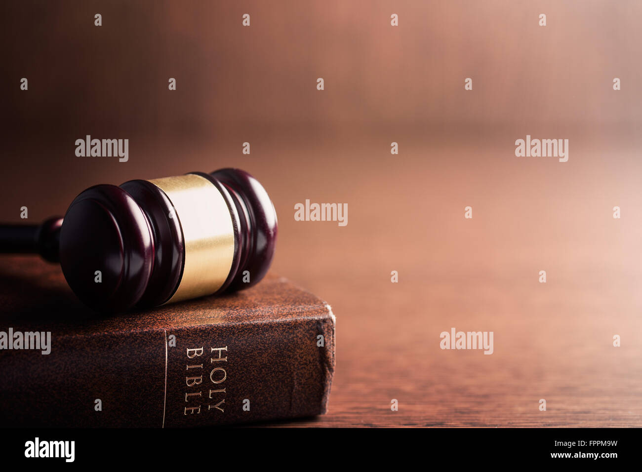the judge gavel and holy bible Stock Photo - Alamy