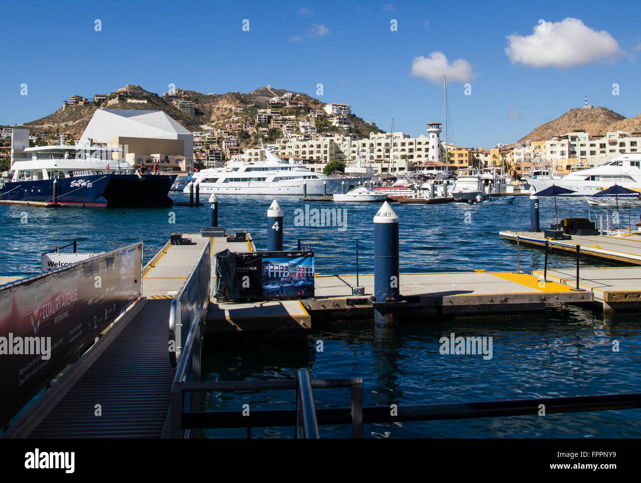Cabo San Lucas, Mexico-The harbor in Cabo San Lucas on a warm December ...