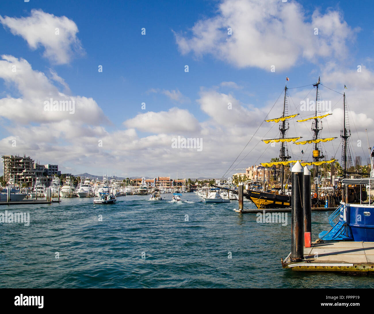 Cabo San Lucas, Mexico-The harbor in Cabo San Lucas on a warm December ...