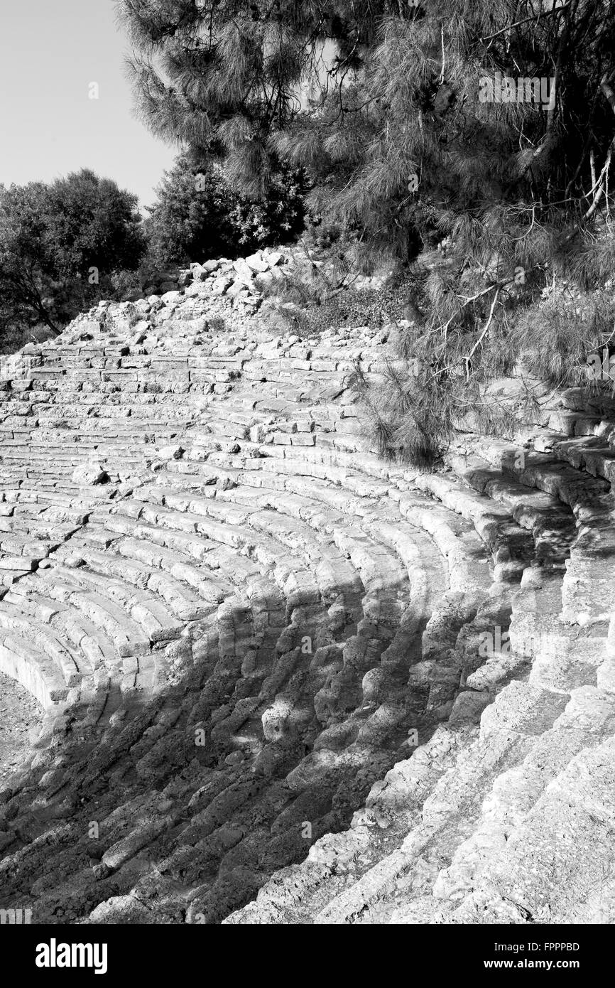 in phaselis temple turkey asia old ruined column and destroyed stone ...
