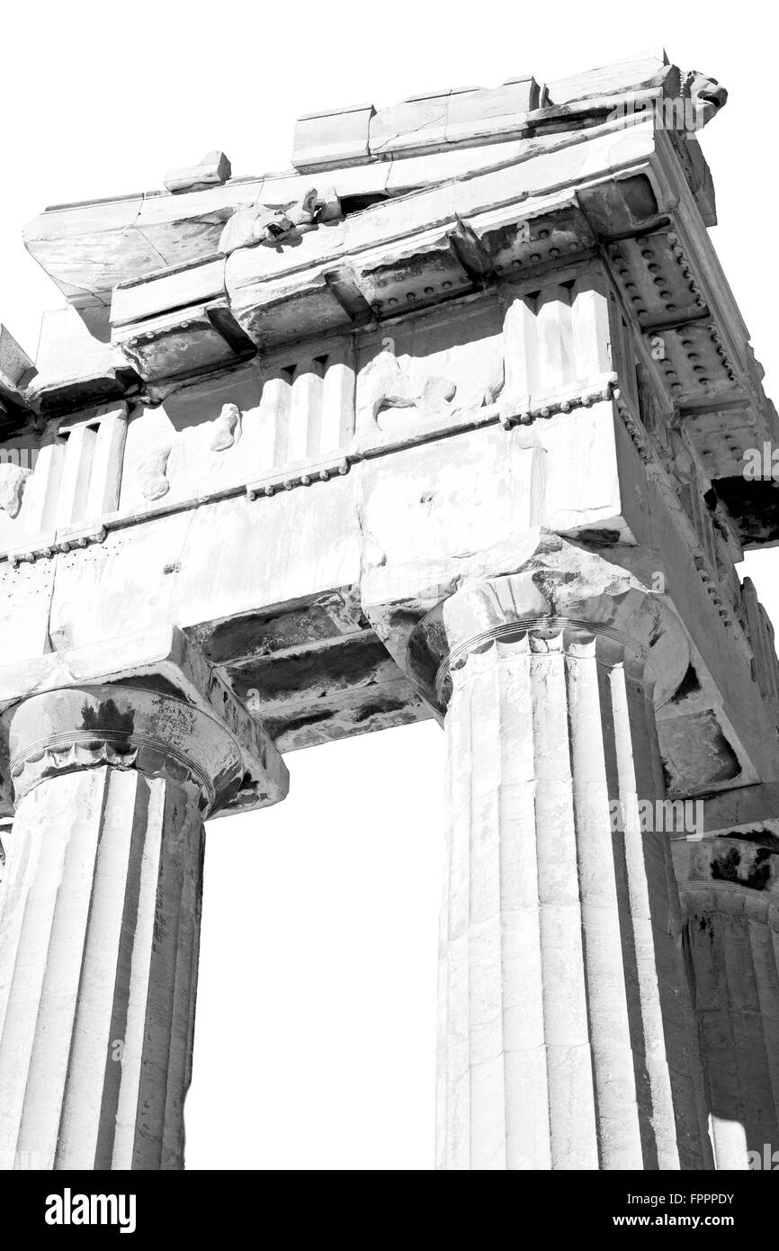 in greece the old architecture and historical place parthenon athens ...