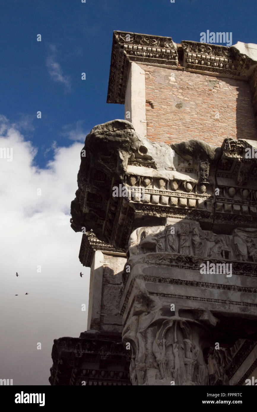 Rome italy details columns ancient romanic Stock Photo - Alamy
