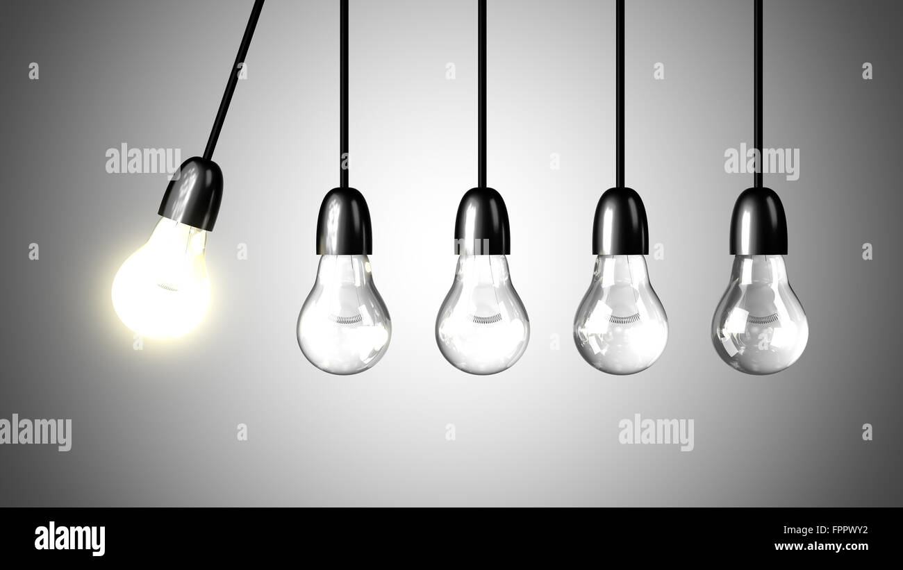 A lit light bulb will boost other extinguished bulbs. Newton's cradle ...