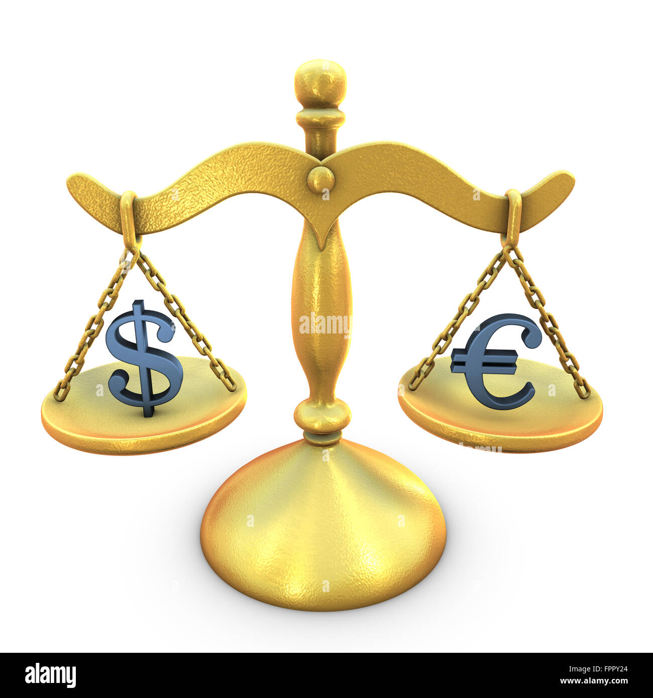 A concept of Dollar Euro balance Stock Photo - Alamy