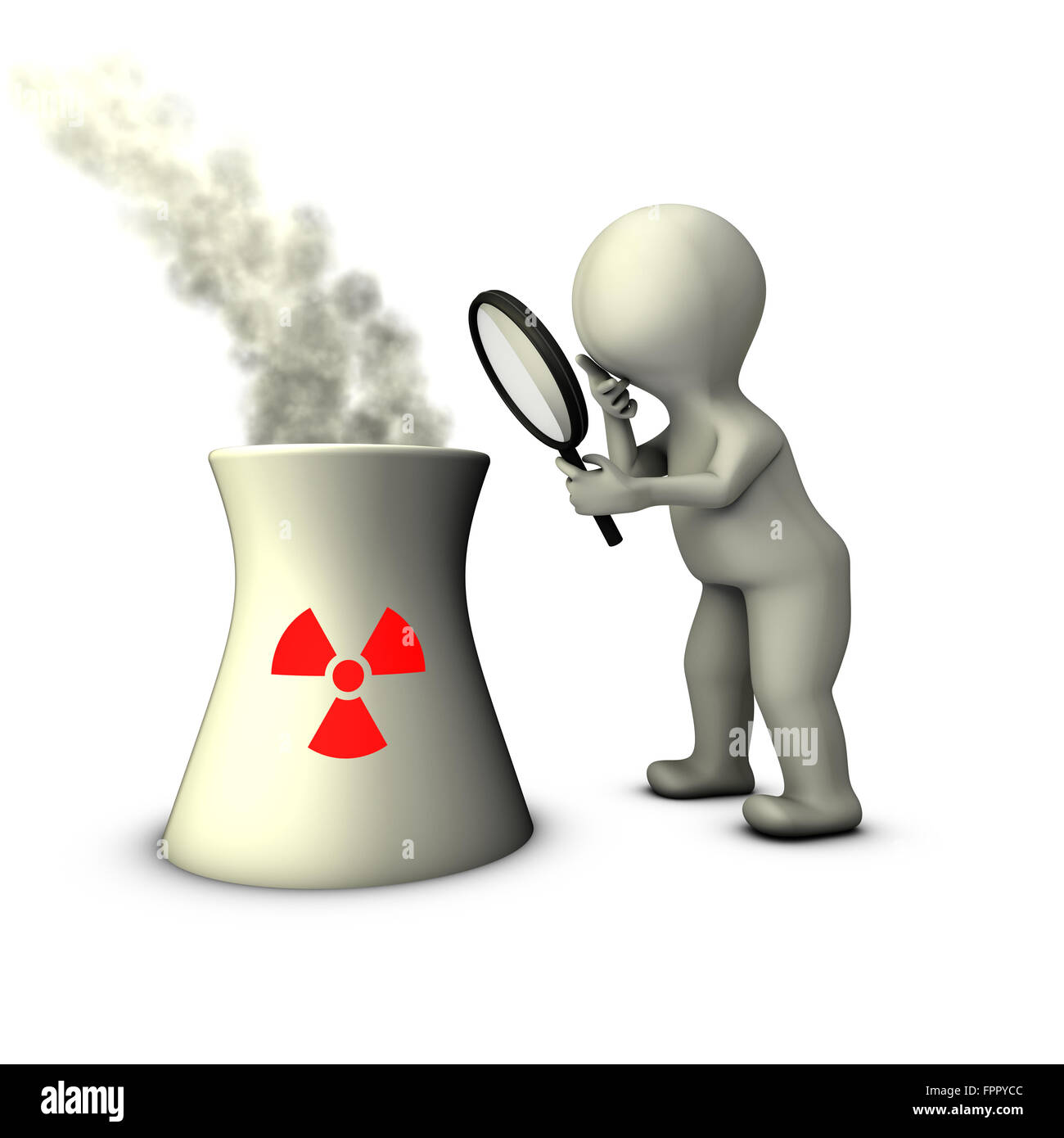 An inspector examines the infrastructure of nuclear power plant Stock ...