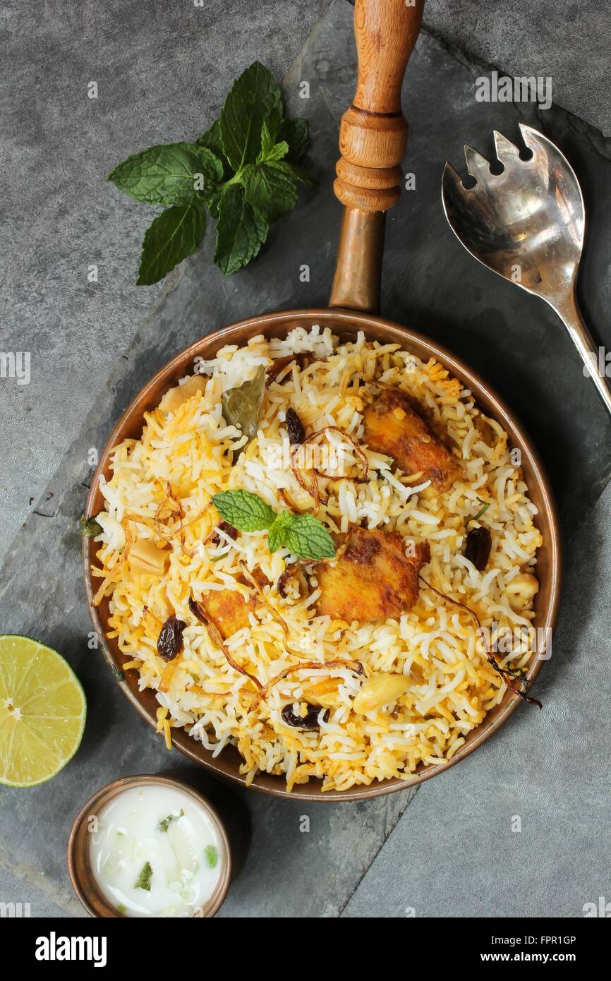 Fish Biryani Indian Spicy Food Stock Photo - Alamy