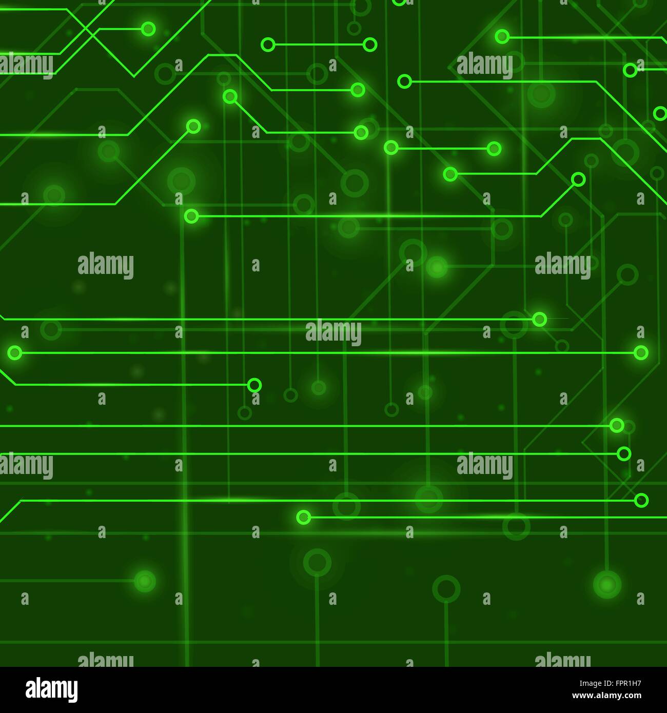 Modern Computer Technology Green Background Stock Vector Image & Art ...