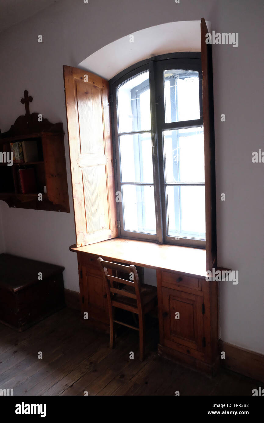 Monastic cell in the Carthusian monastery in Pleterje, Slovenia on ...
