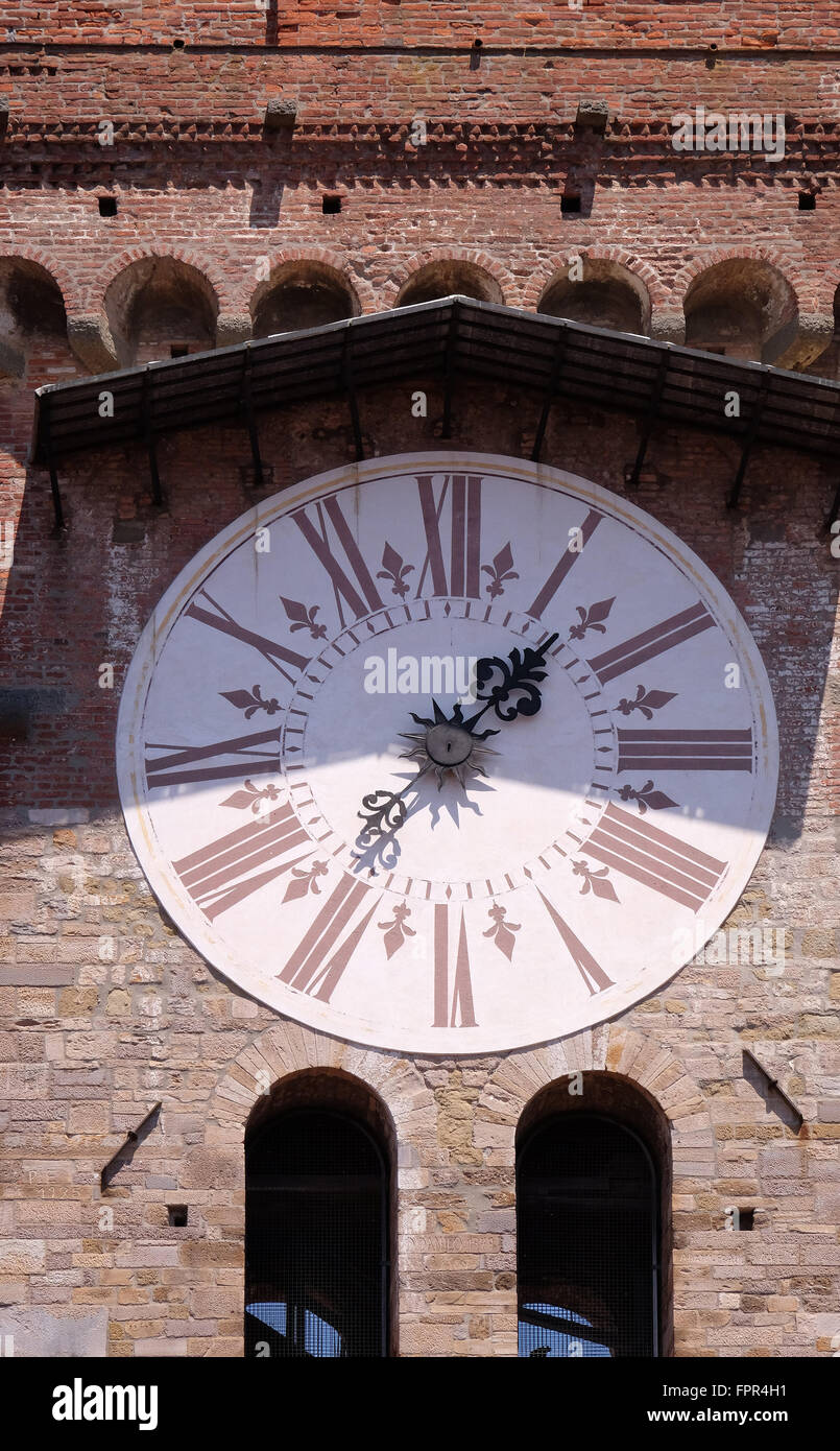 Torre dell'Orologio, Stone Bell Tower (Campanile) topped with brick ...