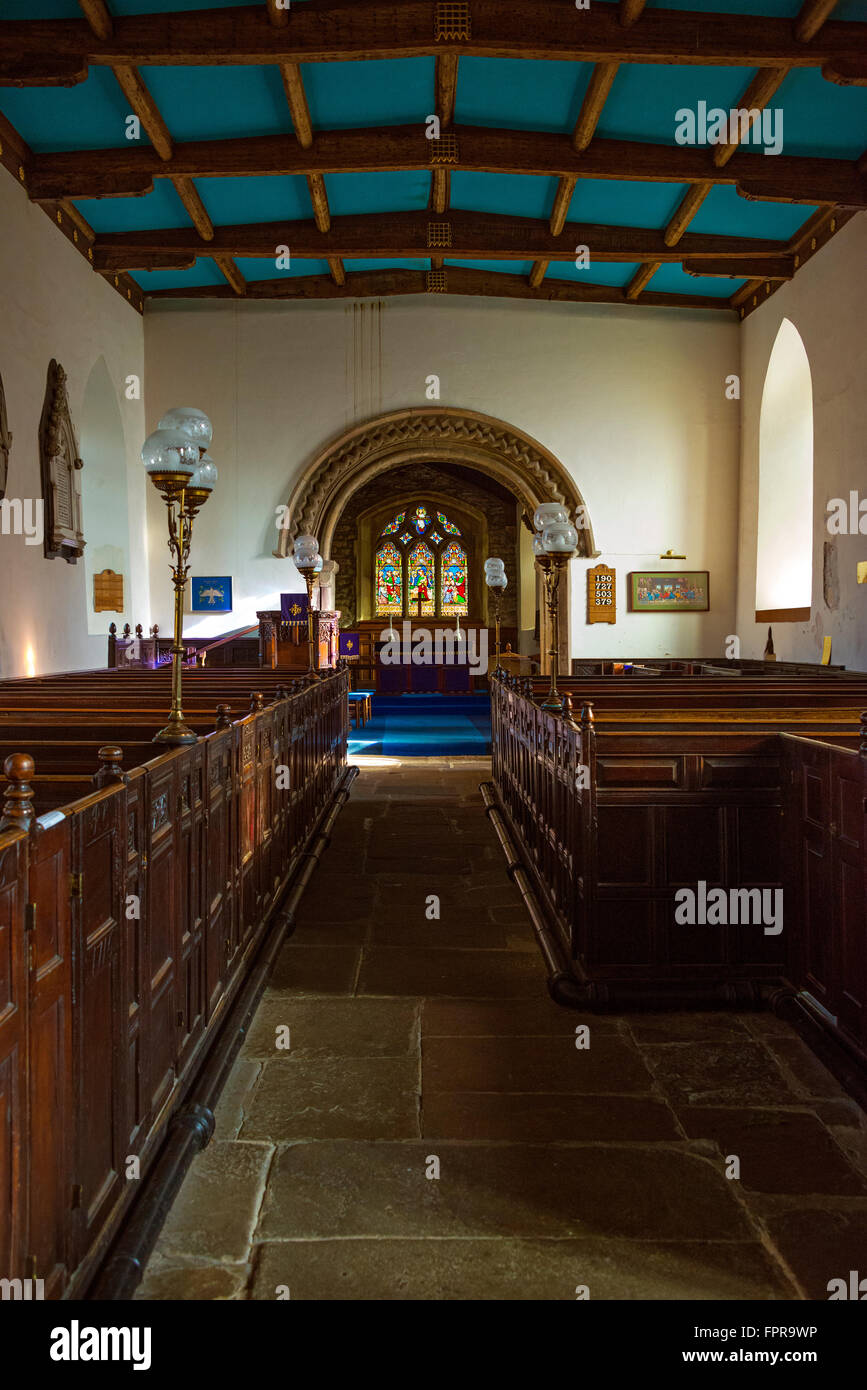 St Edmund's Church, Castleton, Derbyshire, interior Stock Photo - Alamy