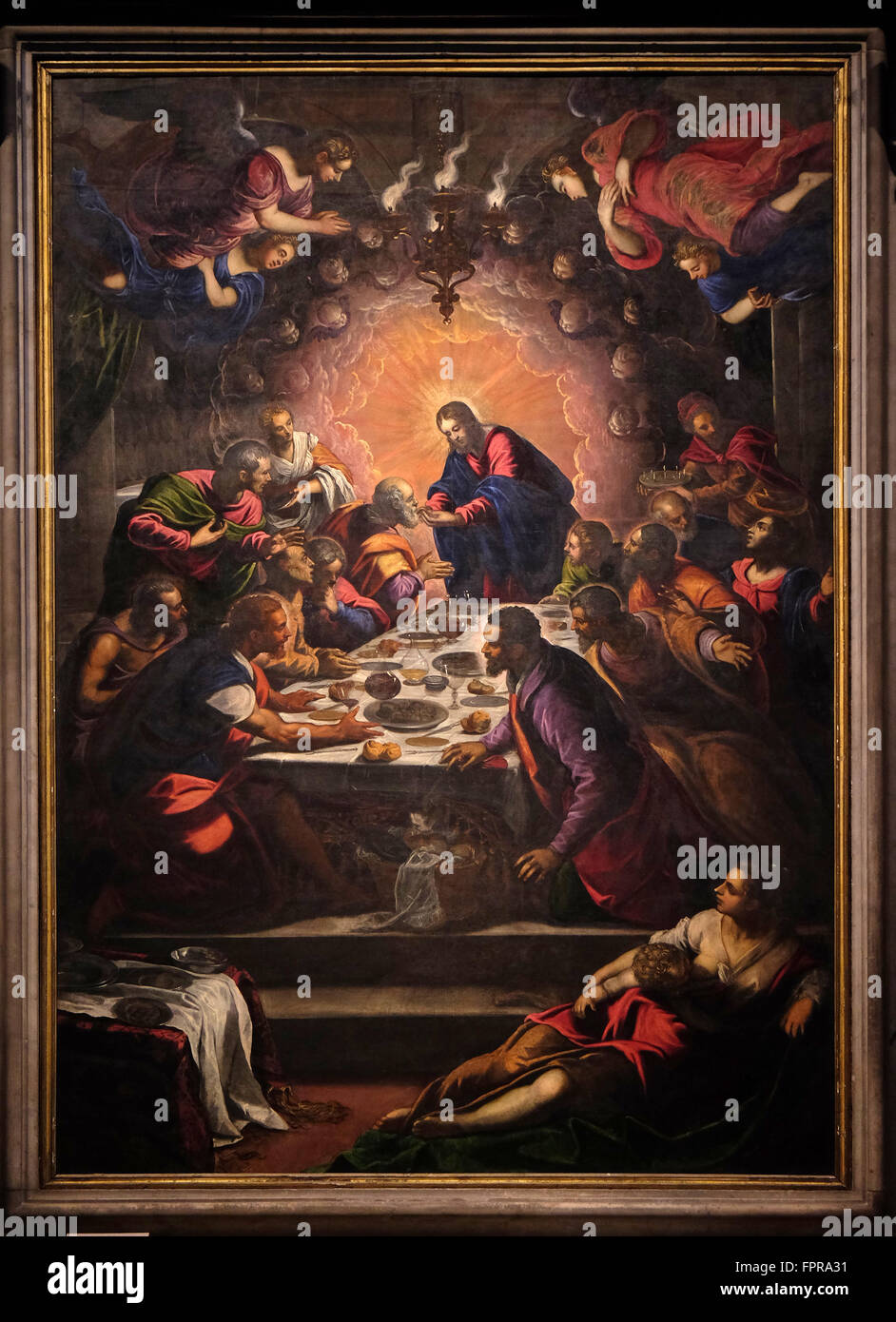 Altarpiece depicting the Last Supper by Tintoretto in Cathedral of St ...