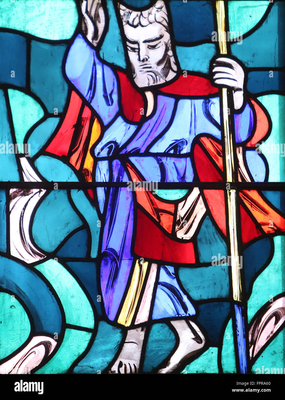 Moses stained glass window hi-res stock photography and images - Alamy