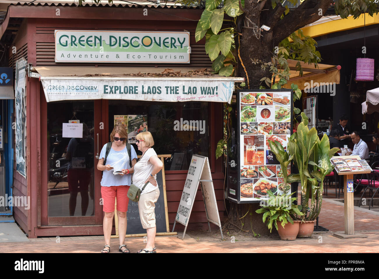 Western Tourists Vientiane Laos Stock Photo - Alamy