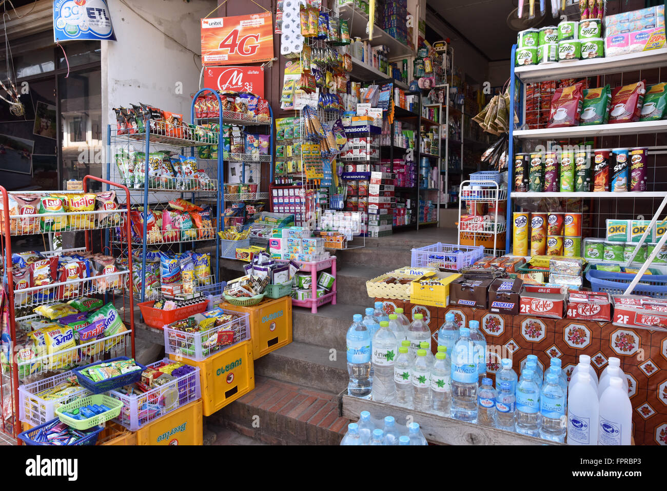 Groceries store Luang Prabang Laos Stock Photo - Alamy