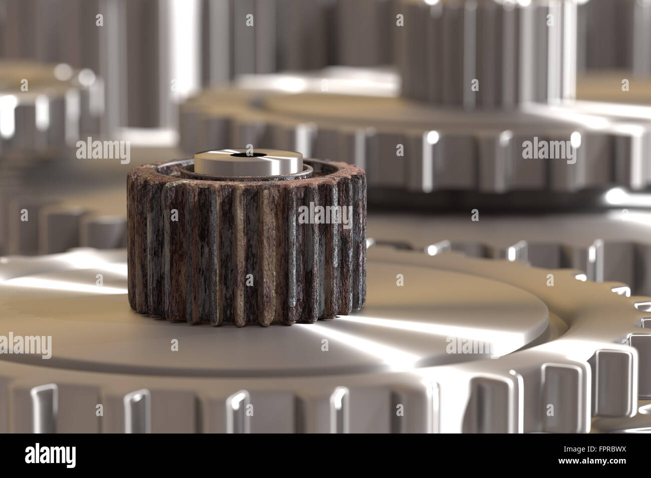 3d rendering of isolated rusty cogwheel Stock Photo - Alamy