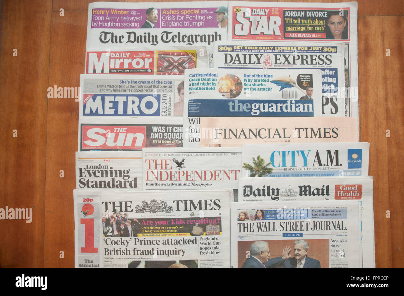Selection of British National Newspapers as a montage Stock Photo - Alamy
