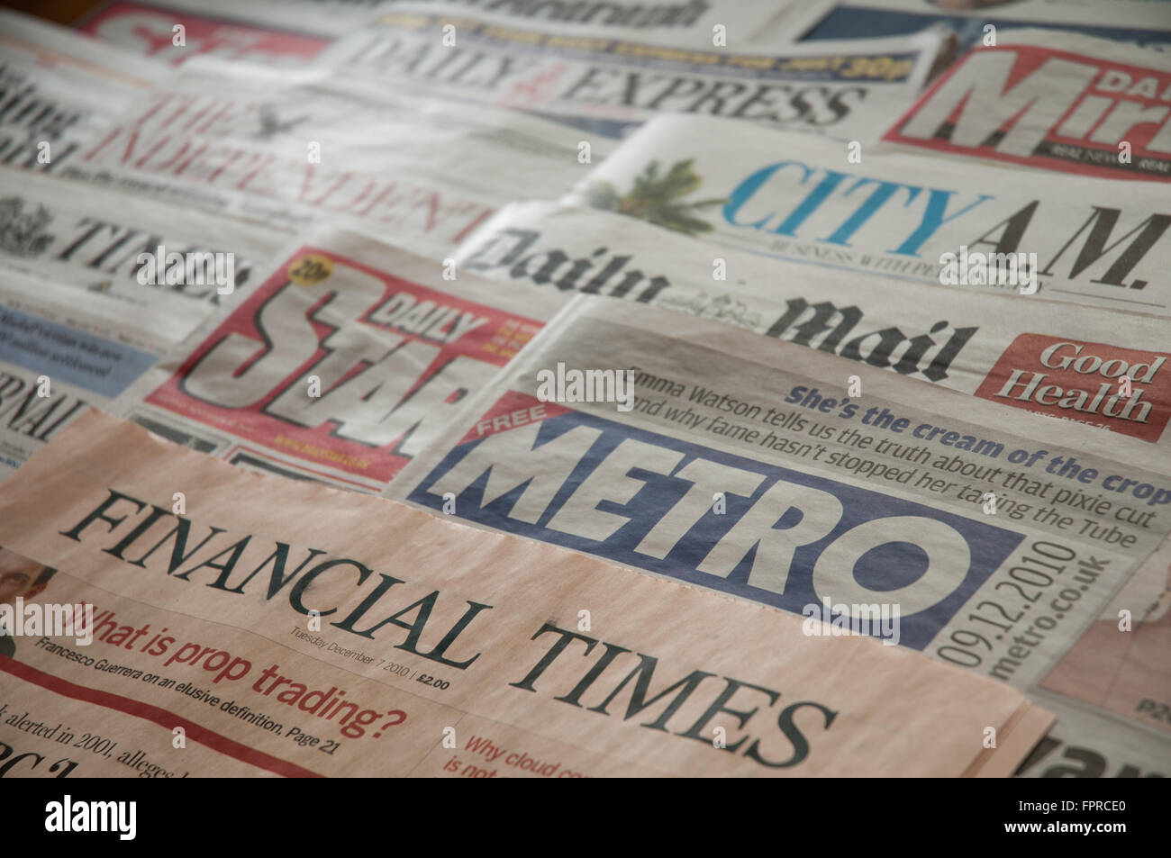 Selection of British National Newspapers as a montage Stock Photo - Alamy