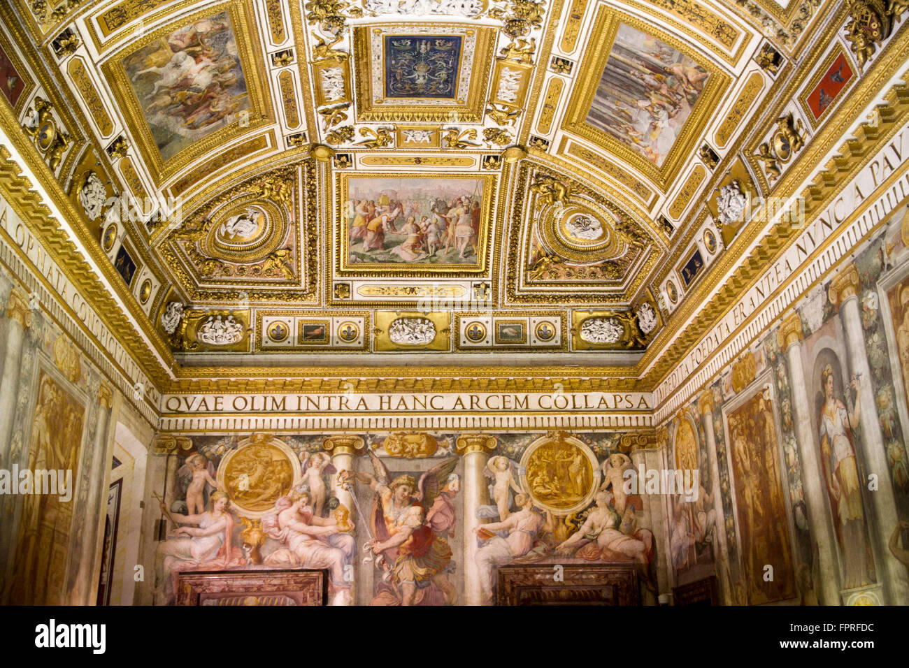 Vatican Castel Sant Angelo Rome Italy interior decoration painting ...