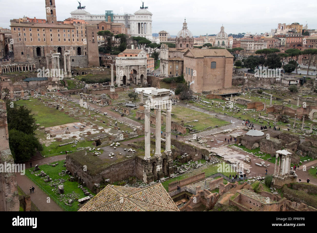 Roman Forum ruins Rome Italy ancient rests empire ruins Stock Photo - Alamy