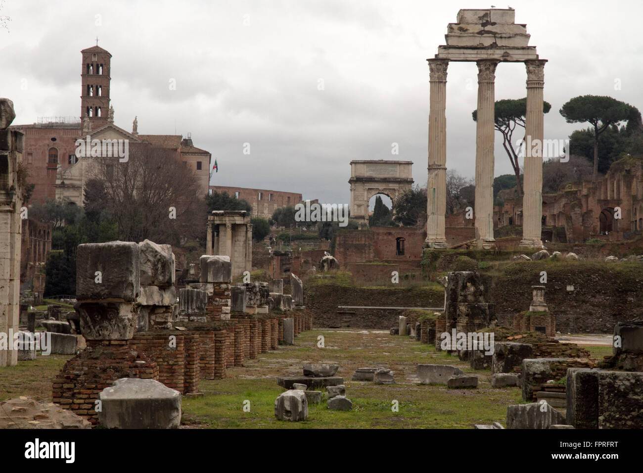 Roman Forum ruins Rome Italy ancient rests ruins empire Stock Photo - Alamy