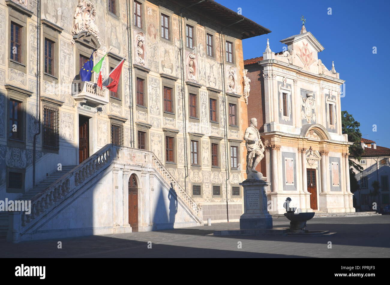 Beautiful building of University on Piazza dei Cavalieri in Pisa ...