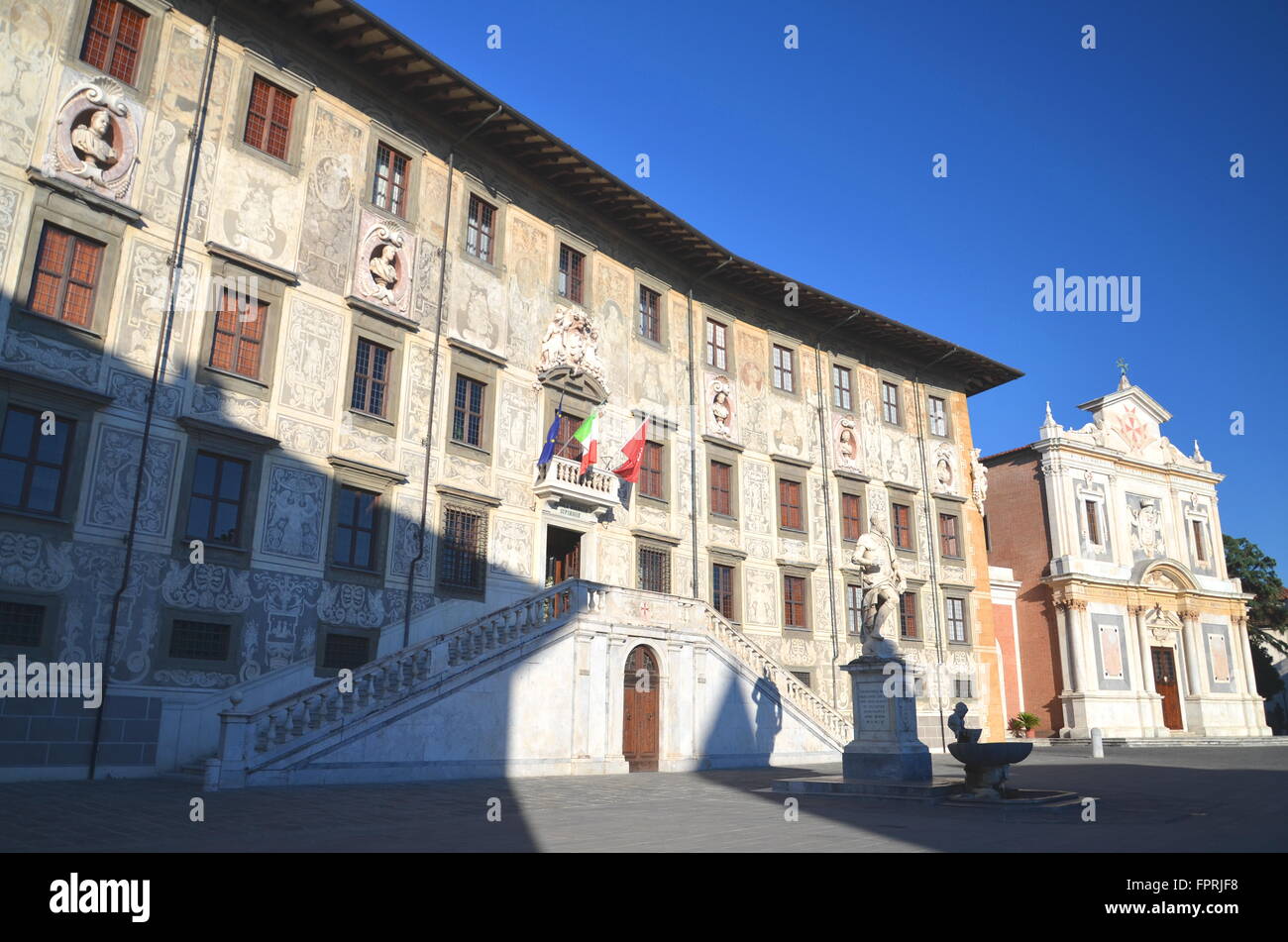 Beautiful building of University on Piazza dei Cavalieri in Pisa ...