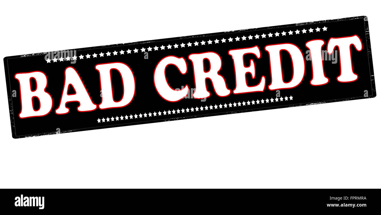 Rubber stamp with text bad credit inside, vector illustration Stock ...