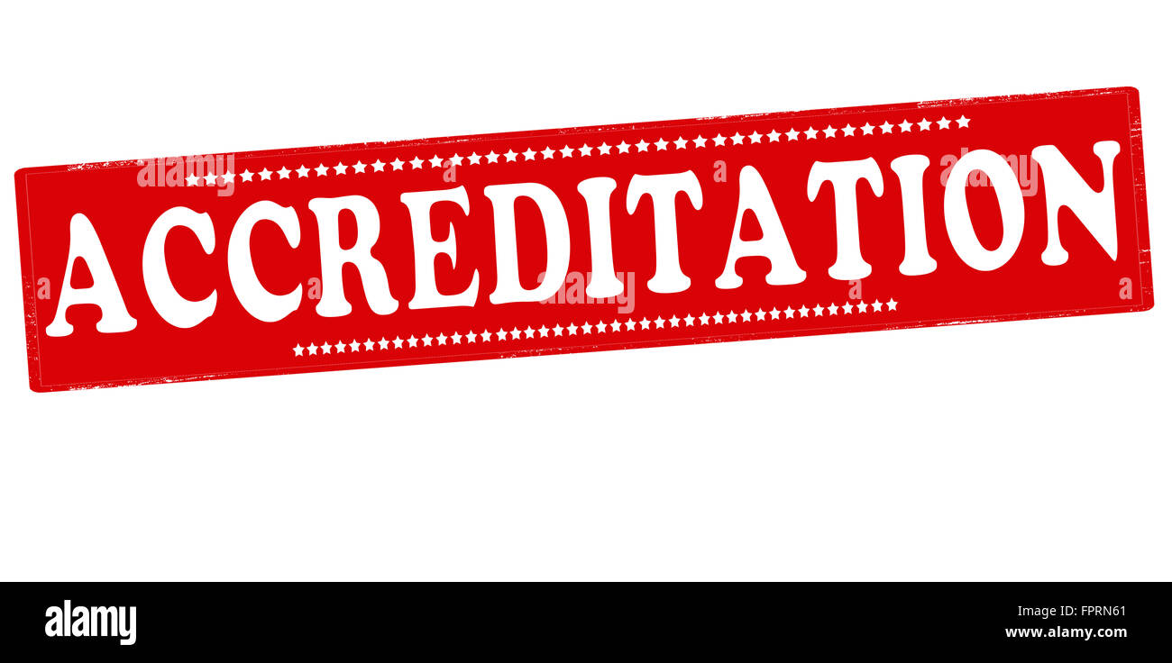 Accreditation sign hi-res stock photography and images - Alamy