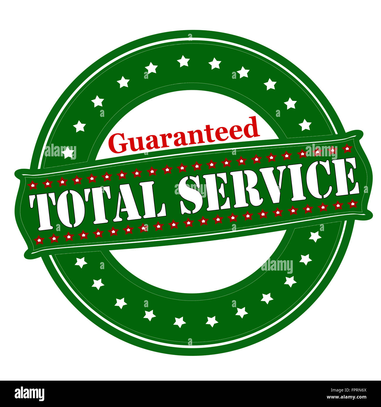 Rubber stamp with text total service guaranteed inside, vector ...