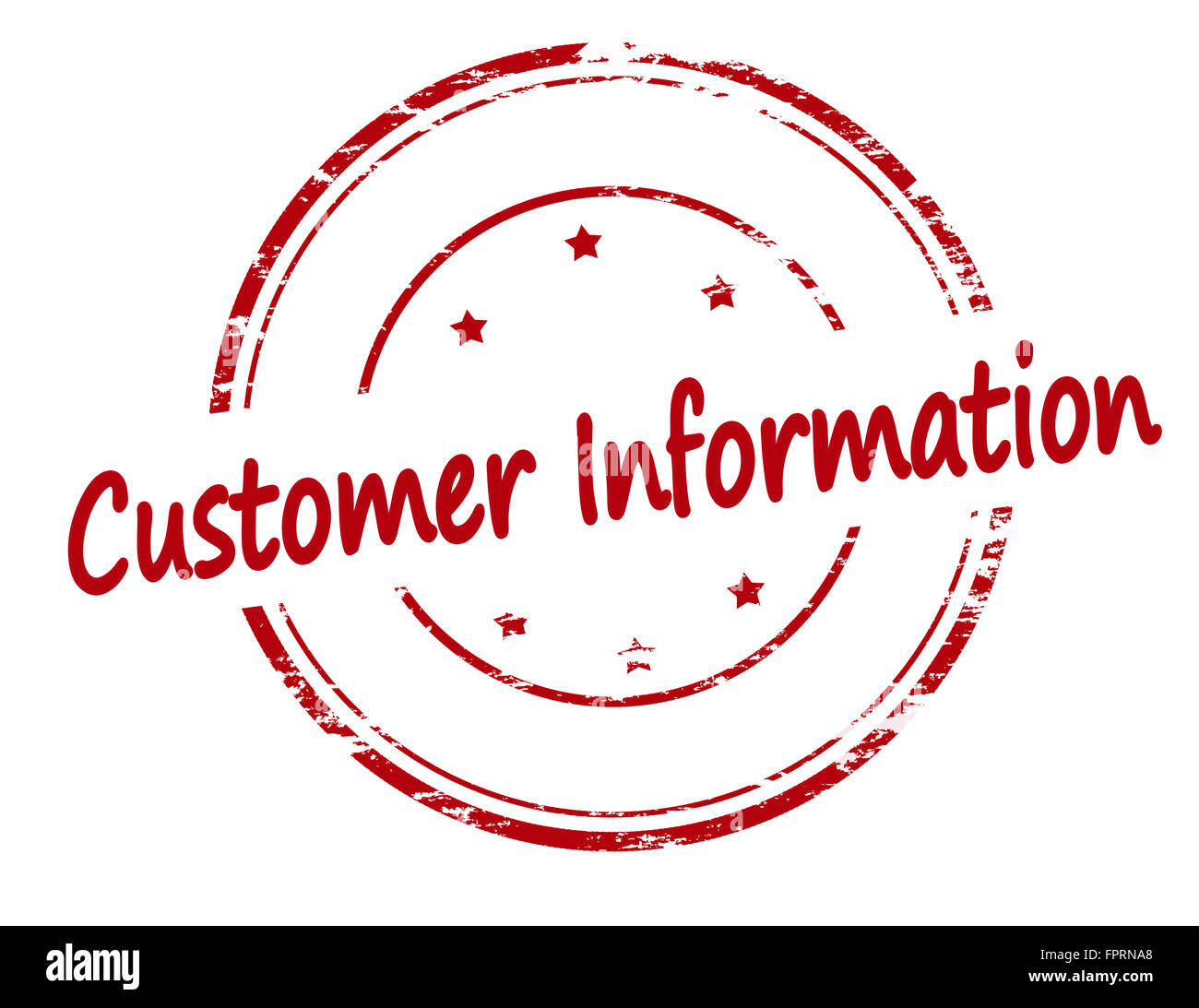 Rubber stamp with text customer information inside, vector illustration ...