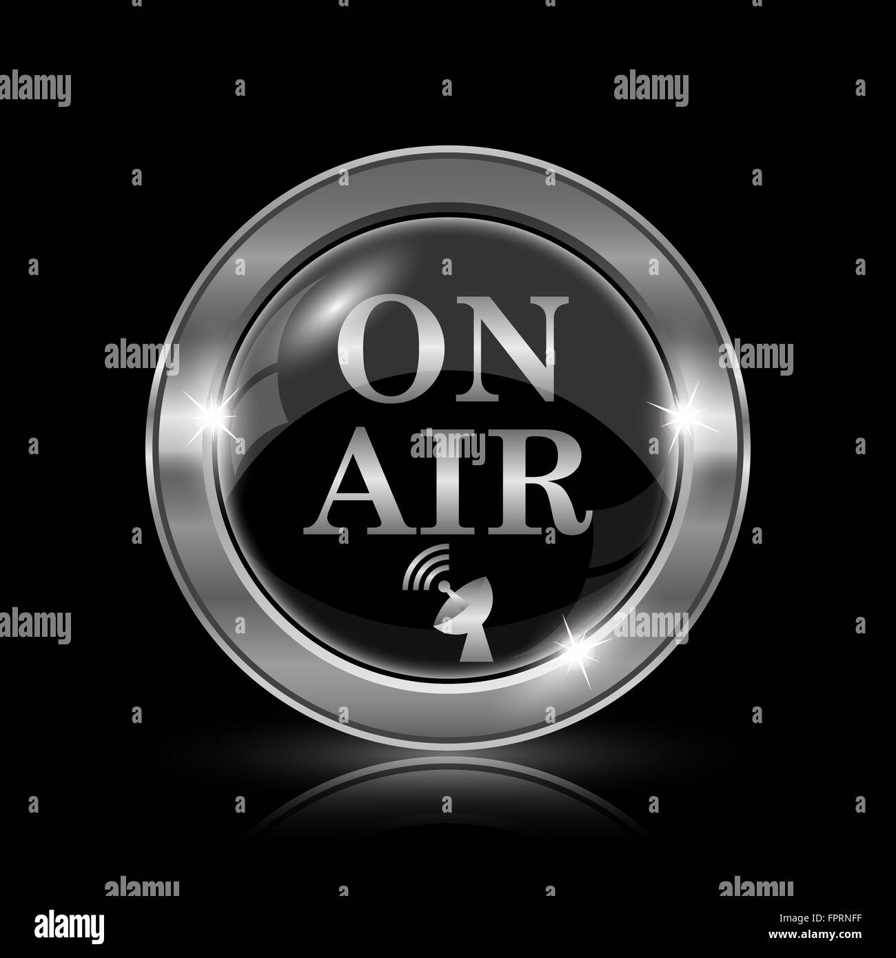 On air icon. Internet button on black background Stock Photo - Alamy