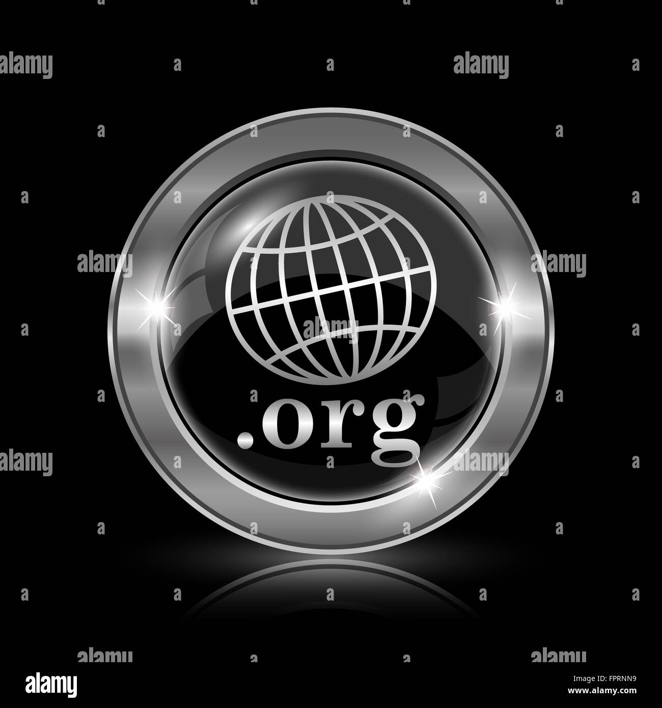 .org icon. Internet button on black background Stock Photo - Alamy