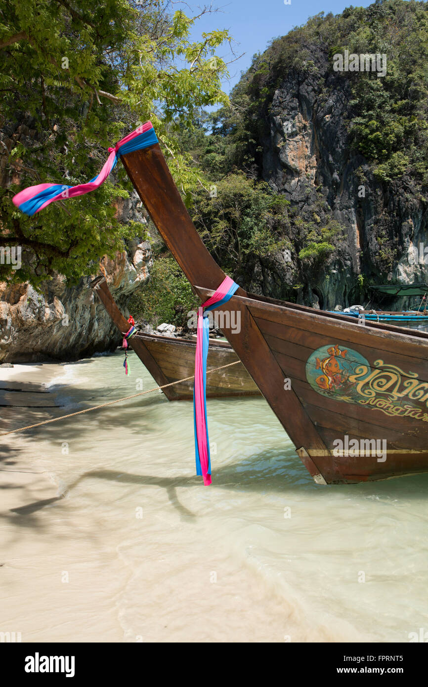 Thai fishing boats Stock Photo - Alamy