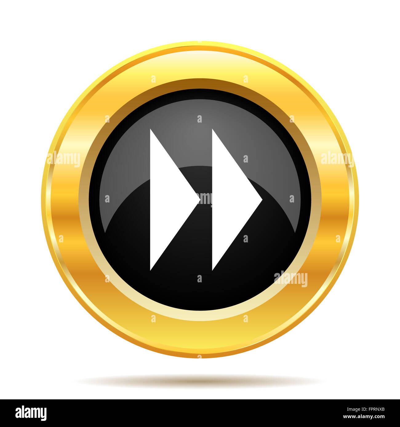 Fast forward sign icon. Internet button on white background Stock Photo ...