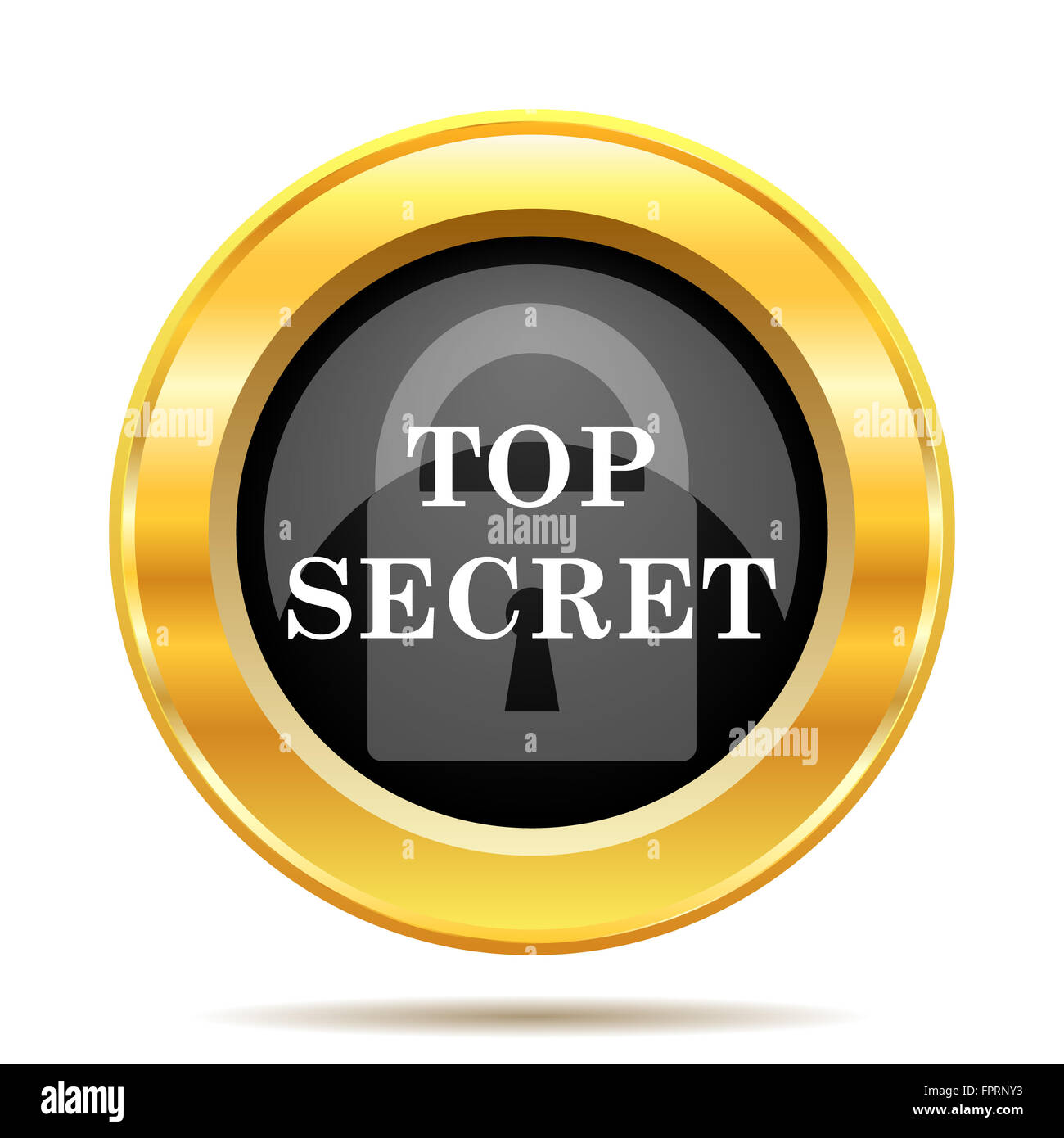 Top secret icon. Internet button on white background Stock Photo - Alamy
