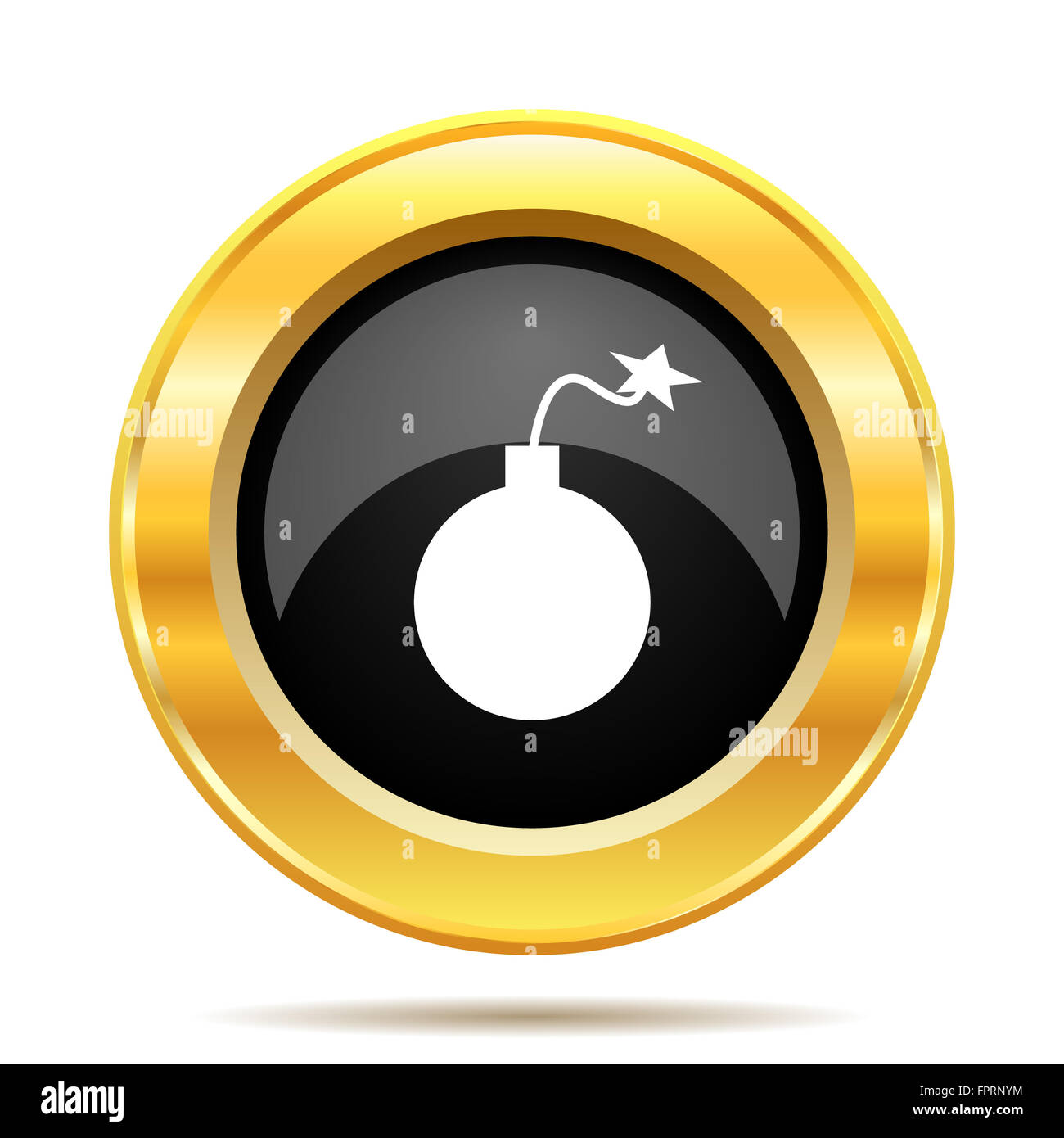 Bomb icon. Internet button on white background Stock Photo - Alamy