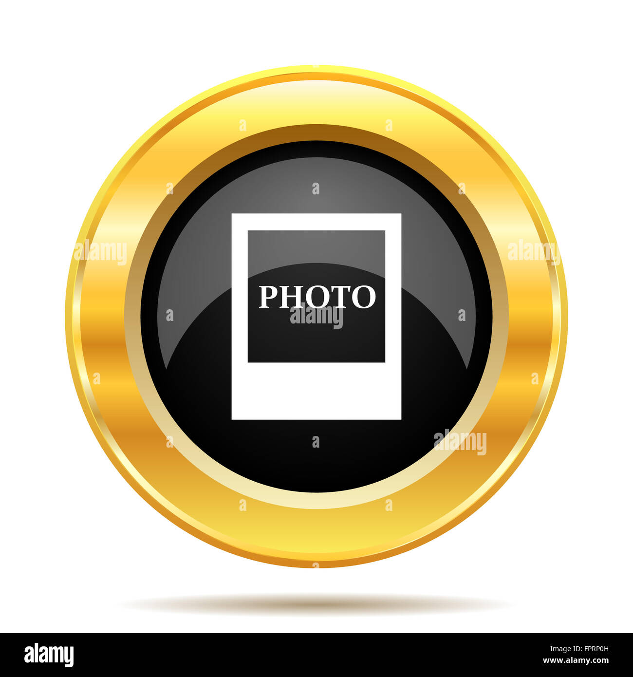 Photo icon. Internet button on white background Stock Photo - Alamy