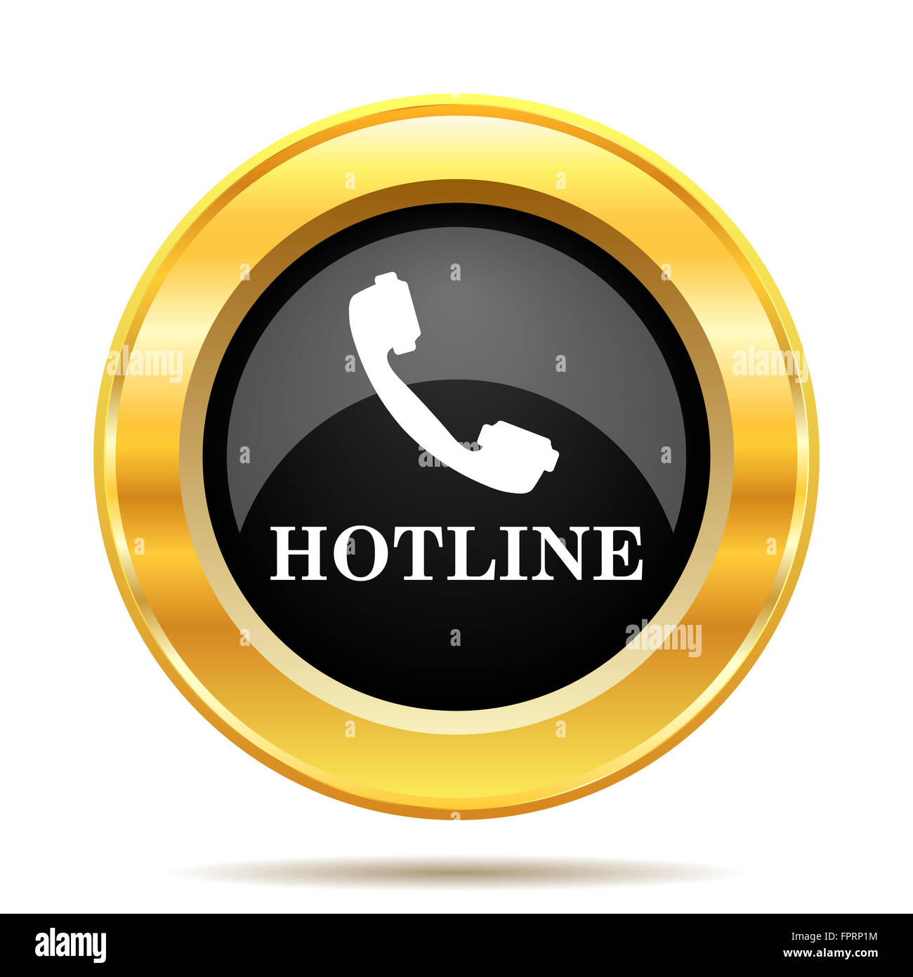 Hotline icon. Internet button on white background Stock Photo - Alamy