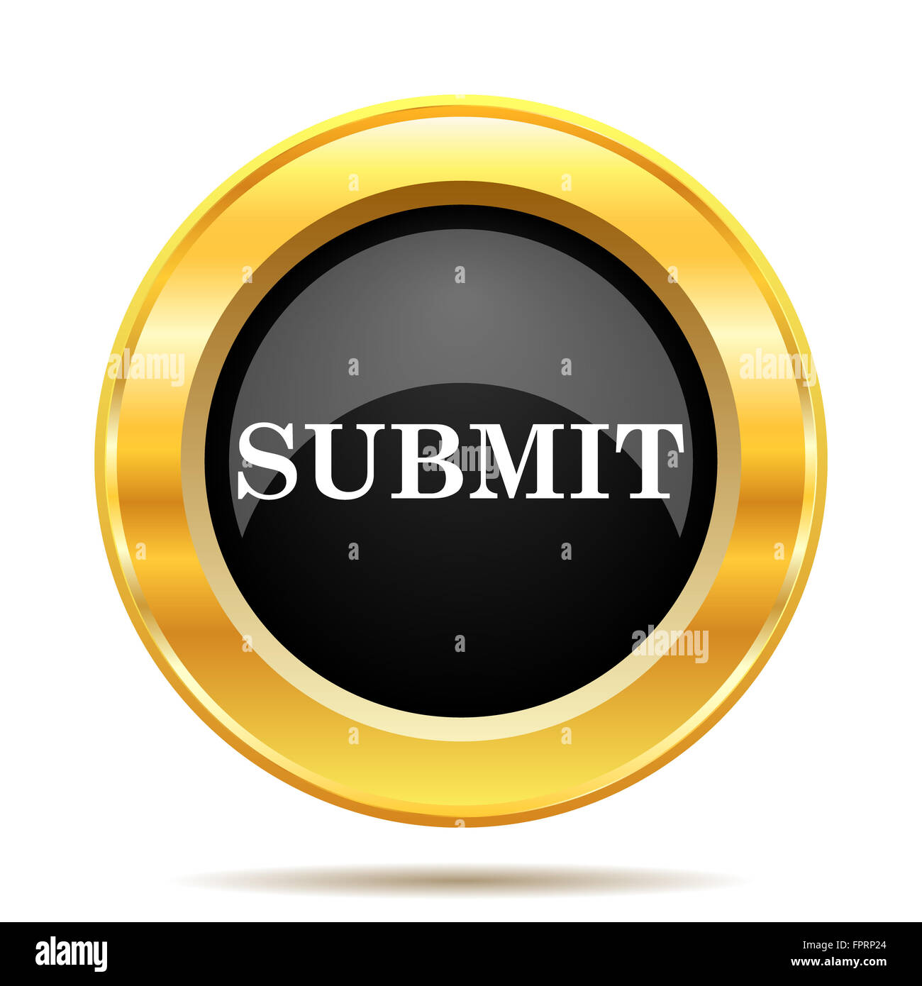 Submit icon. Internet button on white background Stock Photo - Alamy