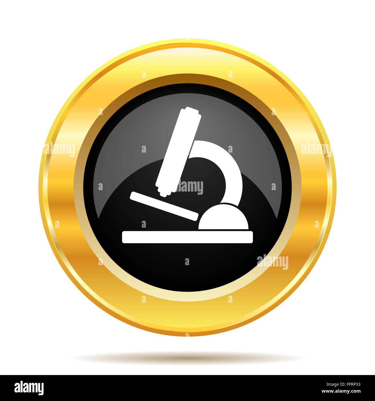 Microscope icon. Internet button on white background Stock Photo - Alamy