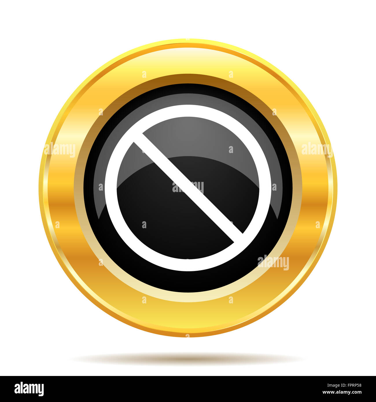 Forbidden icon. Internet button on white background Stock Photo - Alamy